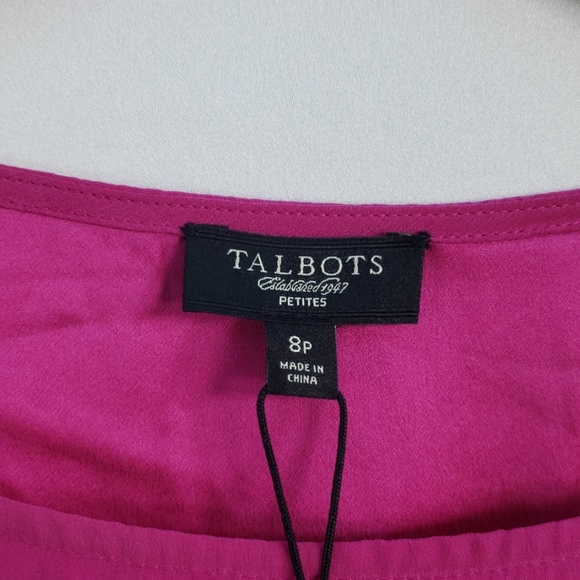 Talbots | Dresses | Talbots Fusha Silk Aline Size 8p | Poshmark